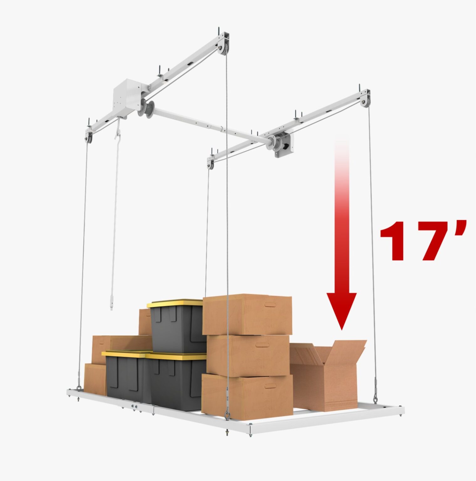 E-Z Lift Retractable Garage Storage Rack - MADE IN USA